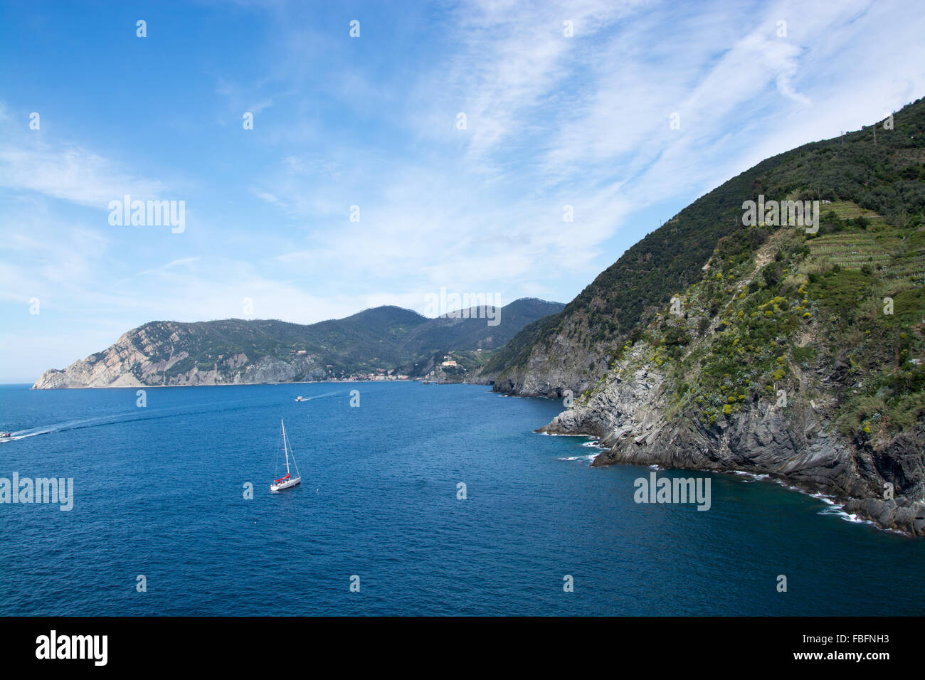 Cinque Terre, a famous coastal landscape at Liguria, Italy Stock Photo ...