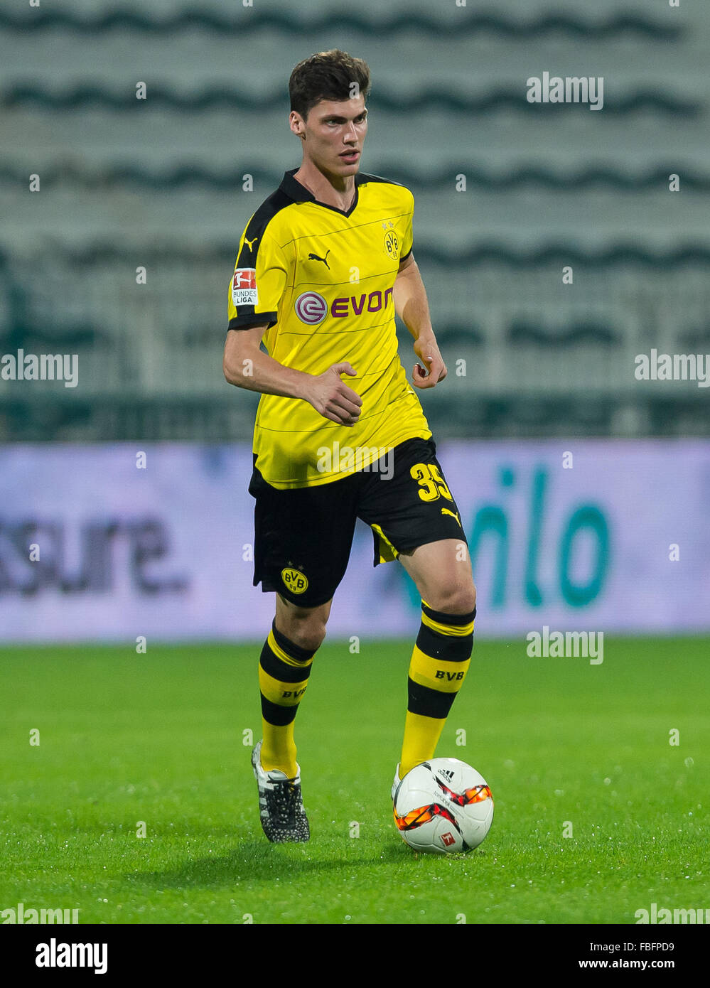 Dubai, UEA. 12th Jan, 2016. Dortmund's Pascal Stenzel in action during ...