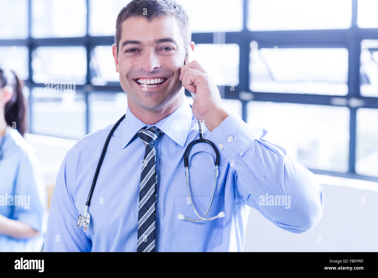Phone call male doctor hi-res stock photography and images - Alamy