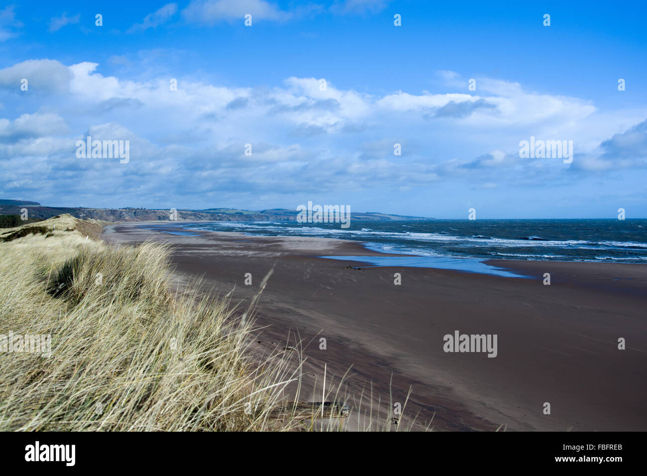 East Coast Scotland, England, photo taken in February with windy ...