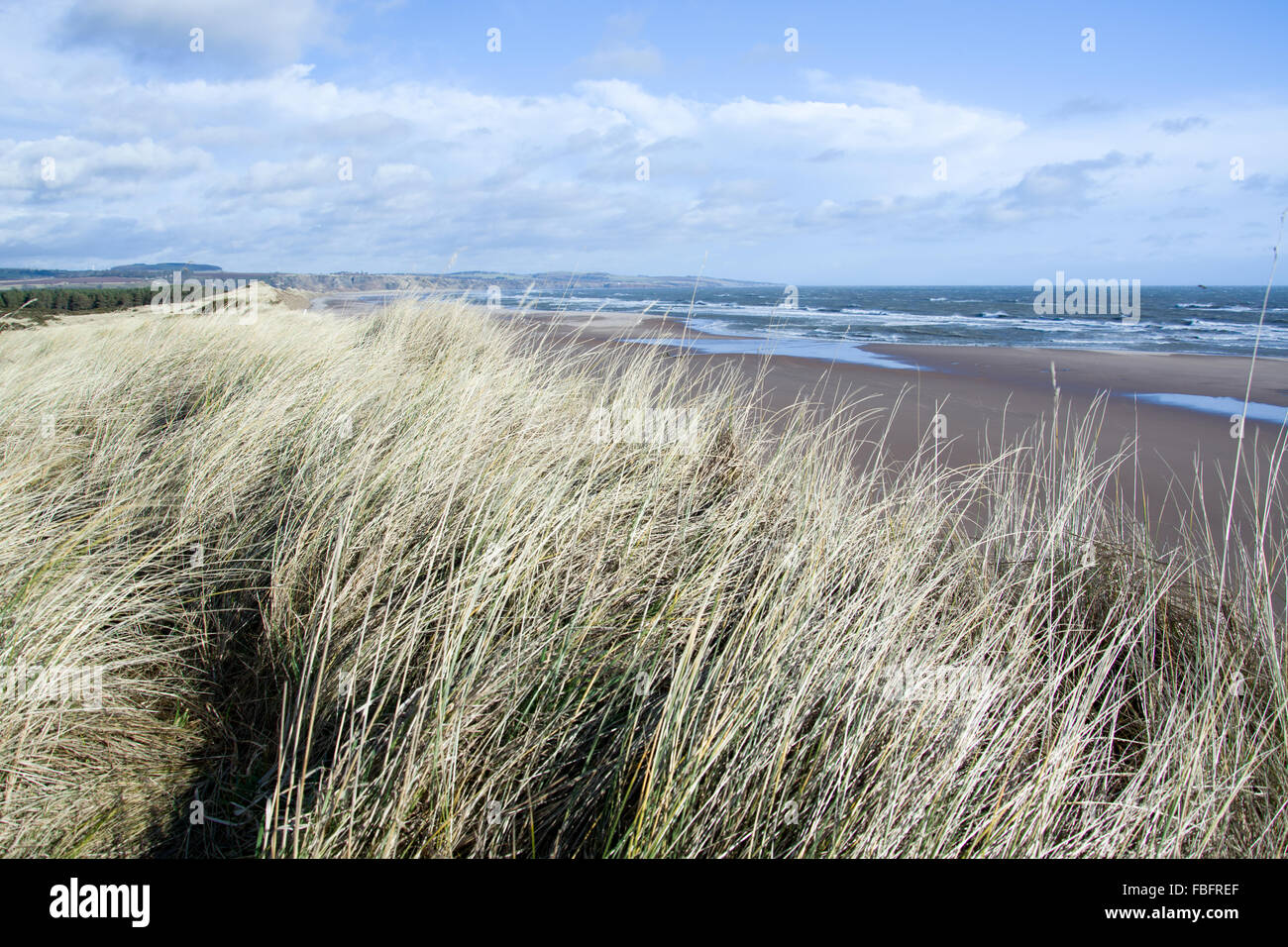East Coast Scotland, England, photo taken in February with windy ...