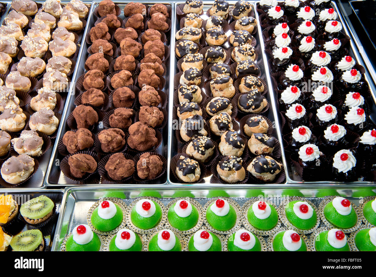 Display of delicious pastries in a italian pastry Stock Photo - Alamy