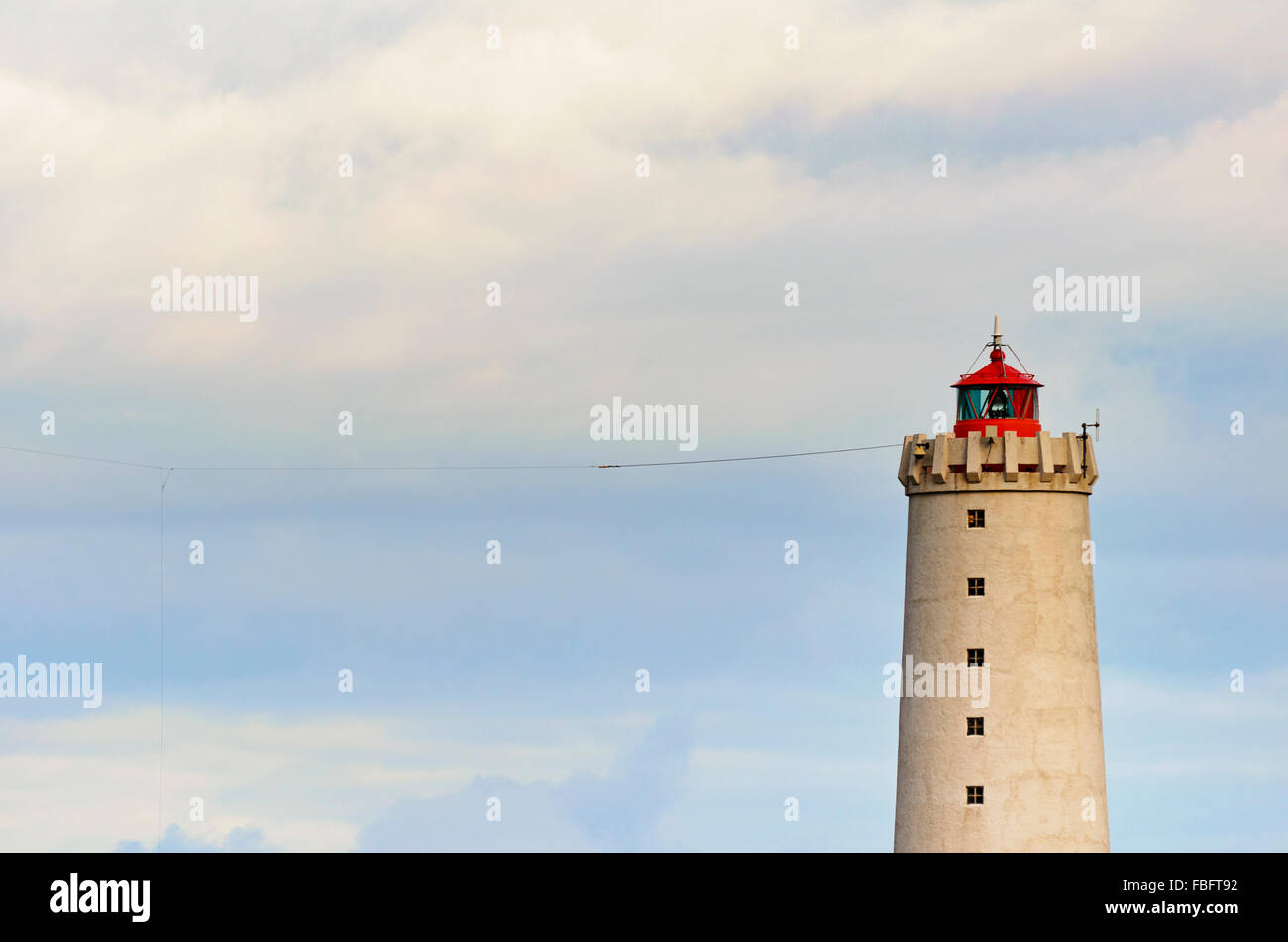 Grotta lighthouse in Seltjarnarnes town on the outskirts of Reykjavik ...