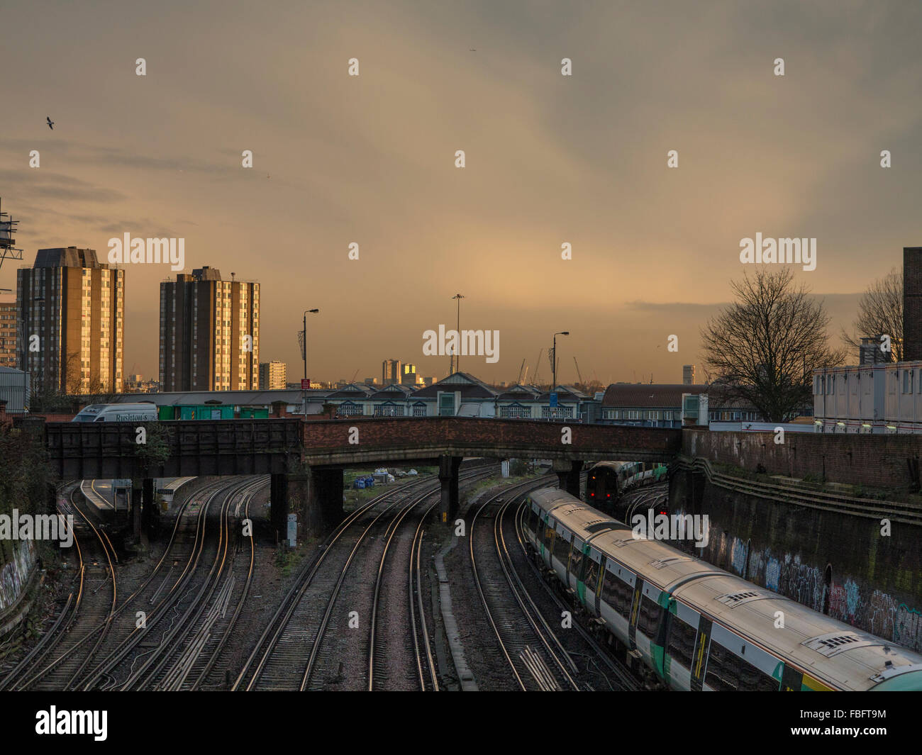 Clapham Junction Station and trains Stock Photo - Alamy