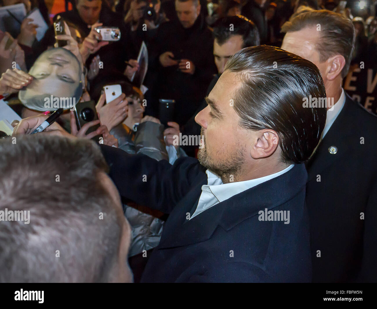 Rome, Italy. 15th Jan, 2016. Actor Leonardo DiCaprio arrives in Rome ...