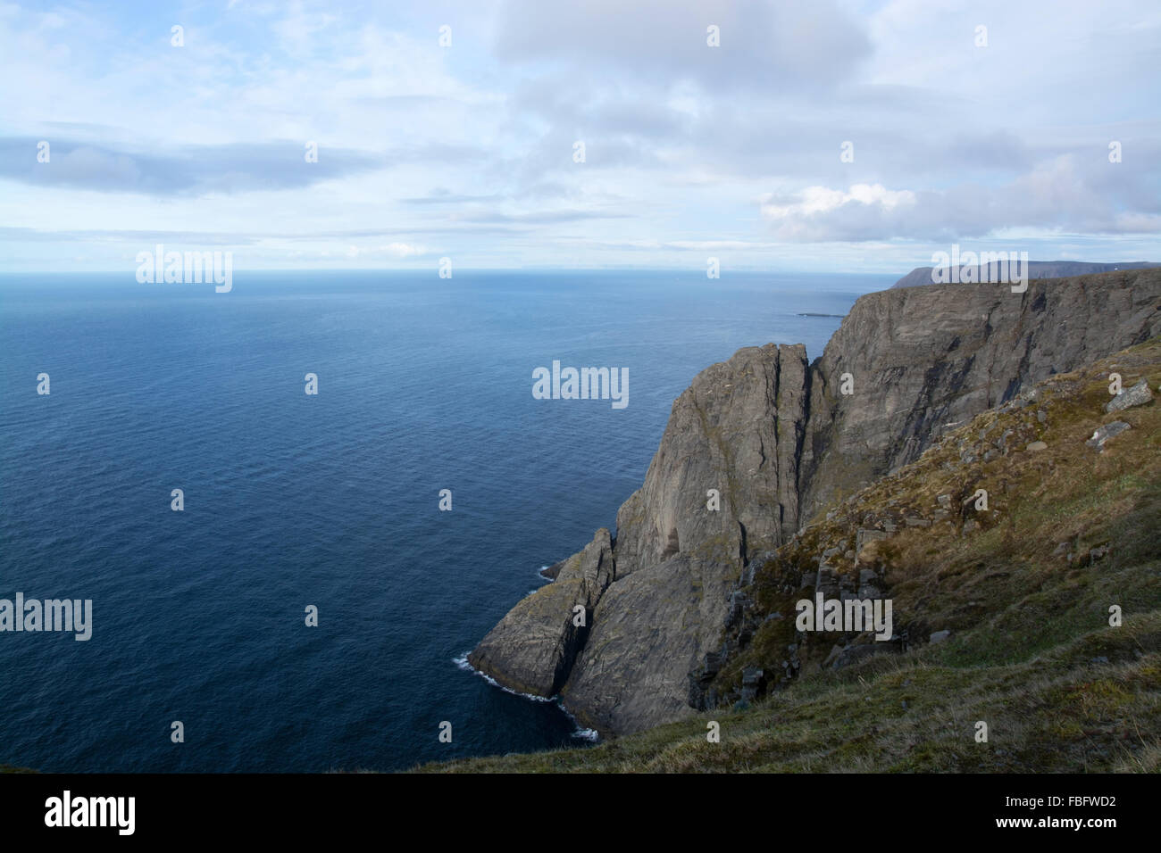 In Norway at the island Mageroya, at one of the northern cliffs the ...