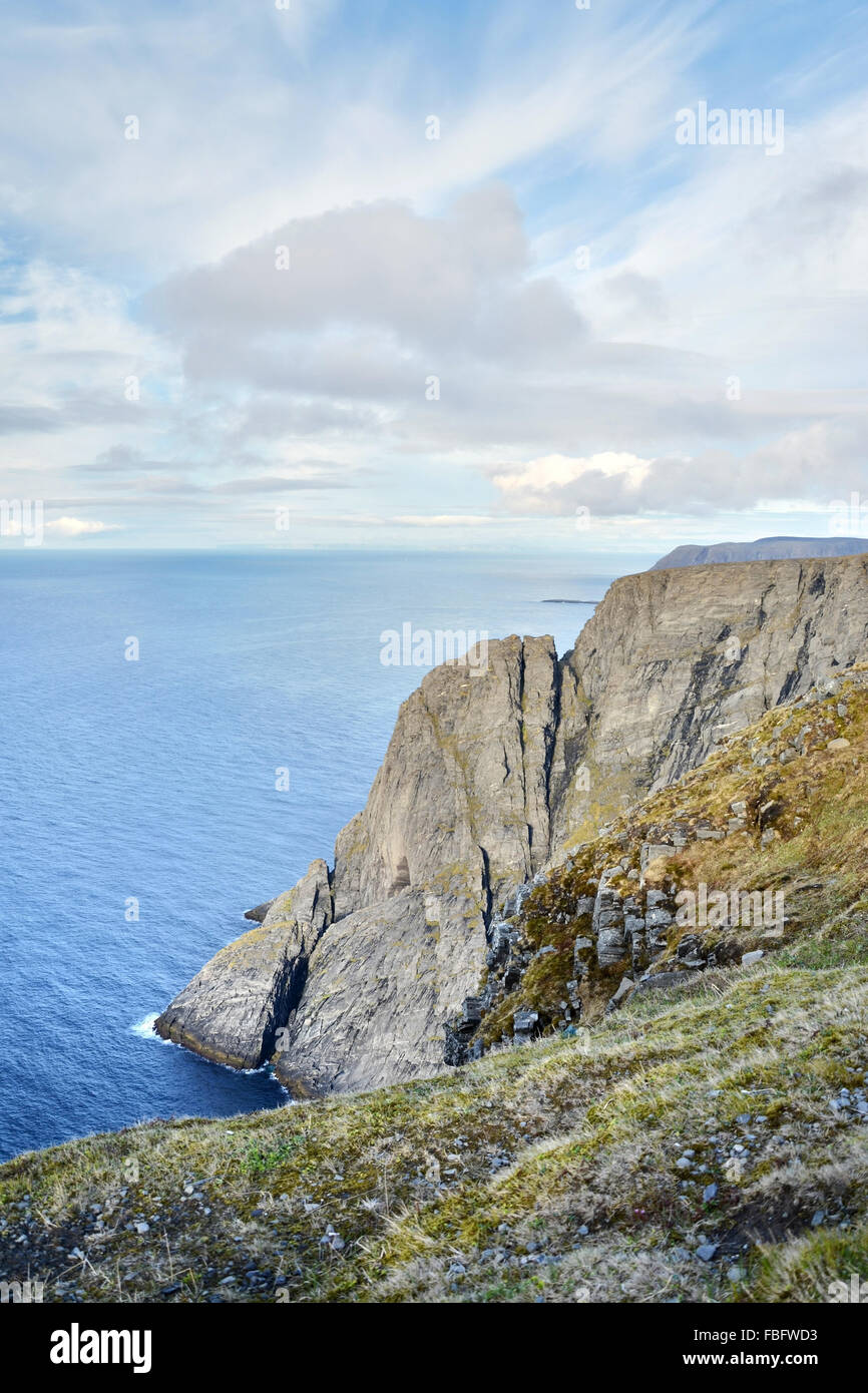 In Norway at the island Mageroya, at one of the northern cliffs the ...