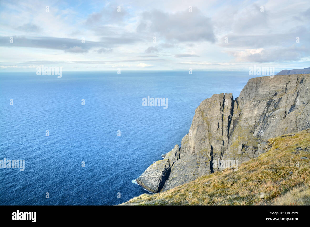 In Norway at the island Mageroya, at one of the northern cliffs the ...
