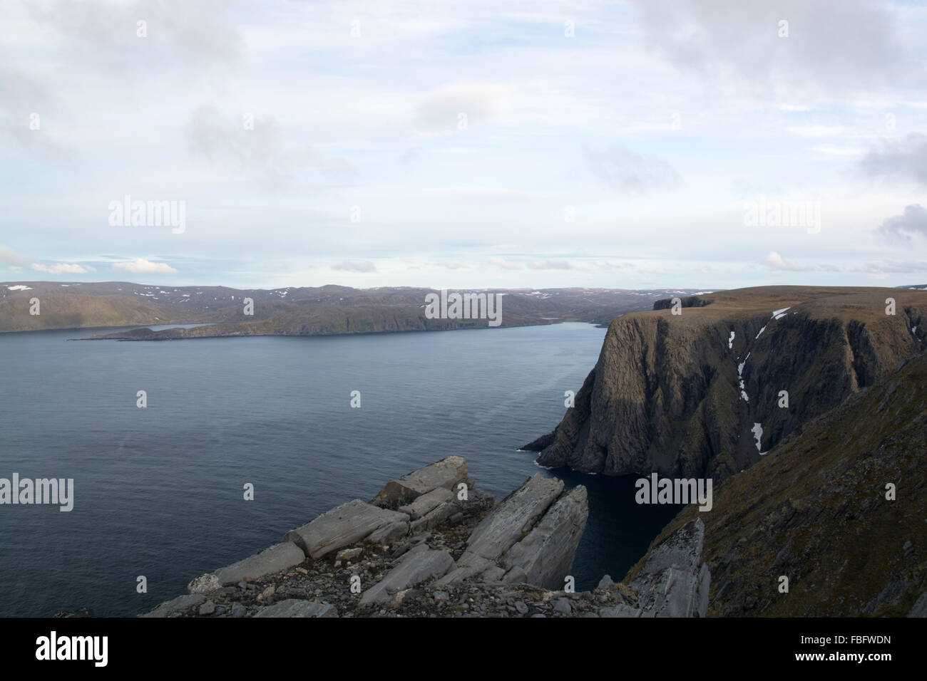 In Norway at the island Mageroya, at one of the northern cliffs the ...