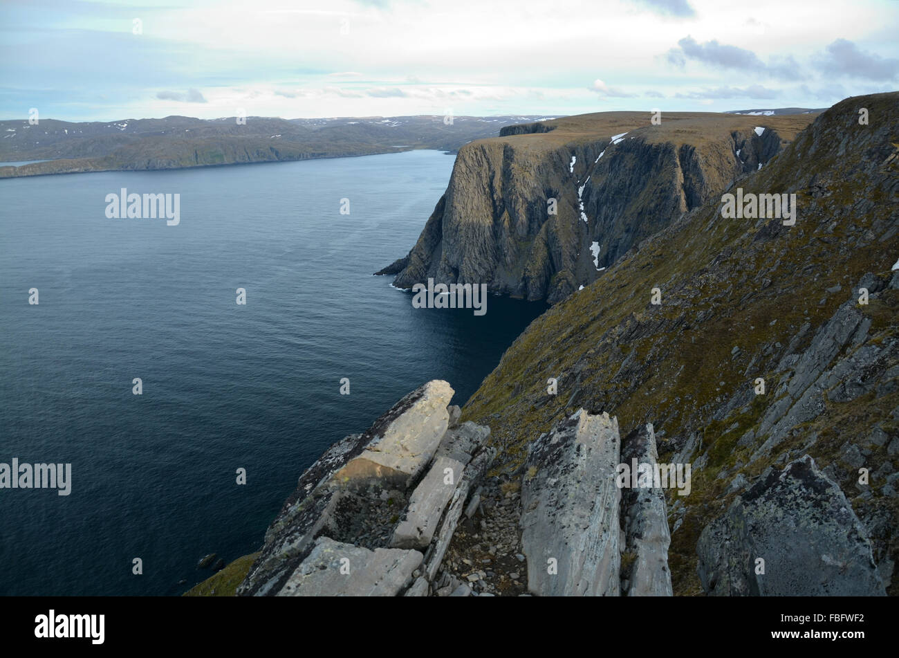 In Norway at the island Mageroya, at one of the northern cliffs the ...