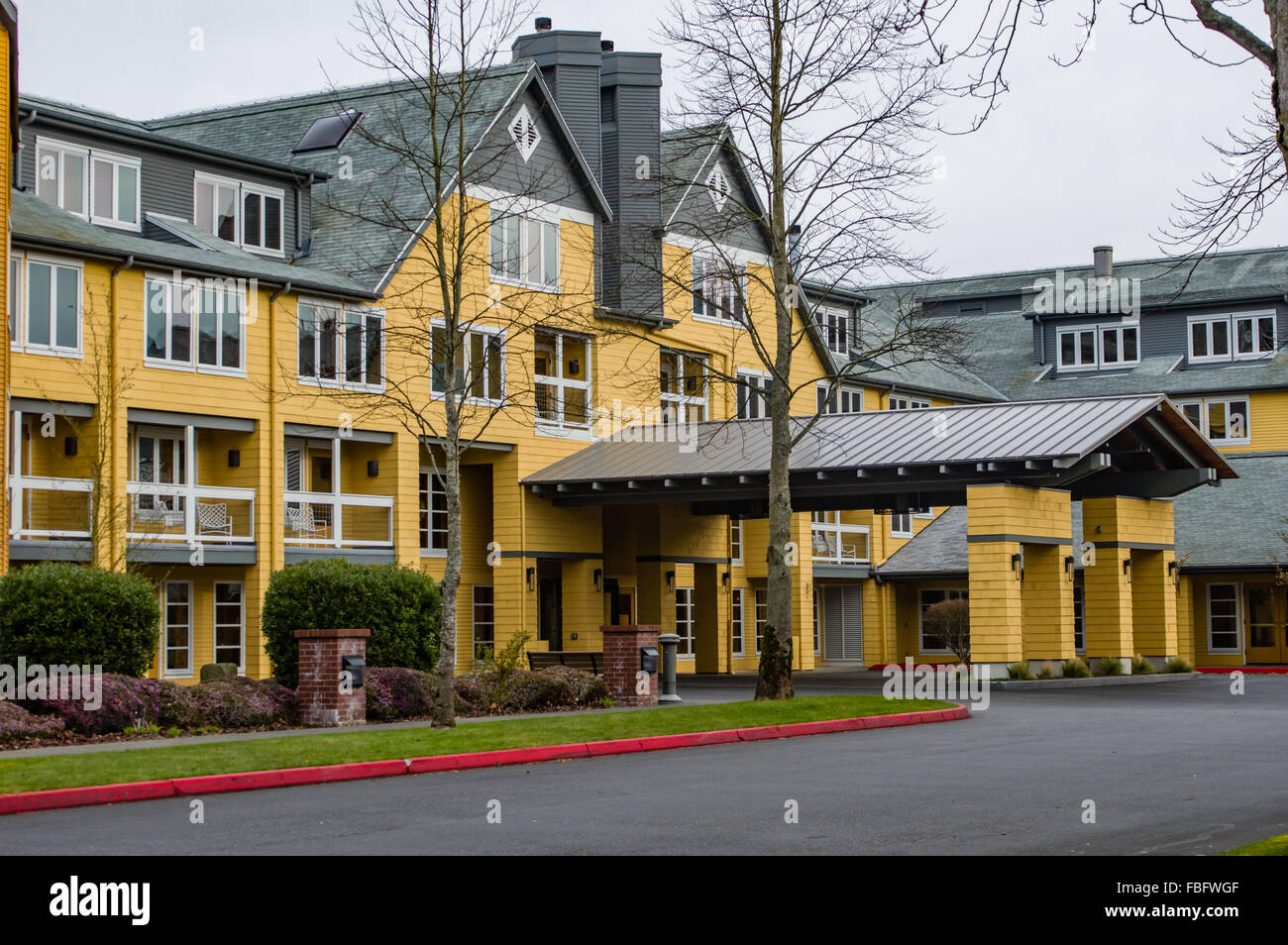 View of the entrance and front rooms of the Semiahmoo Resort, Blaine ...