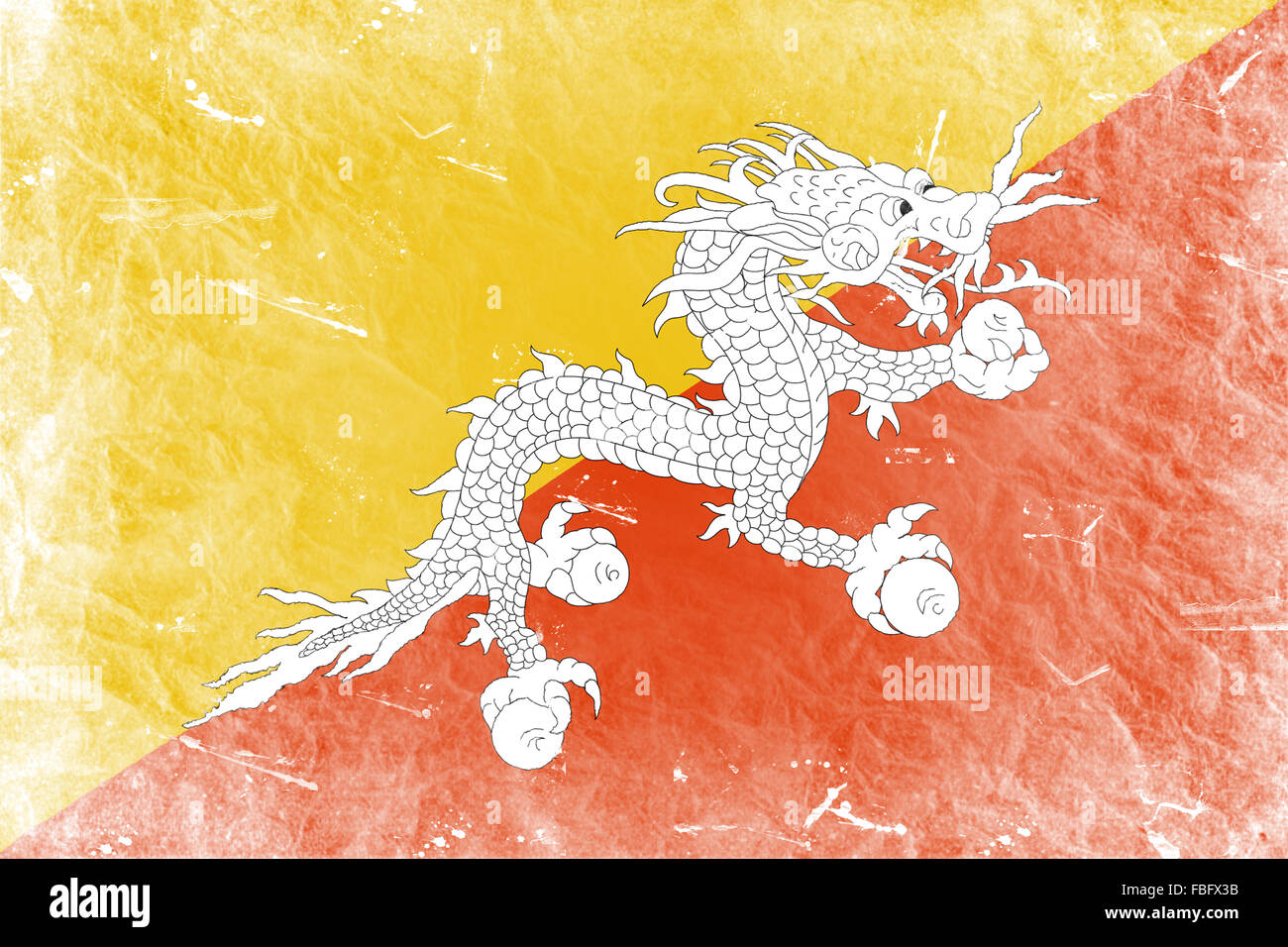 Bhutanese flag hi-res stock photography and images - Alamy