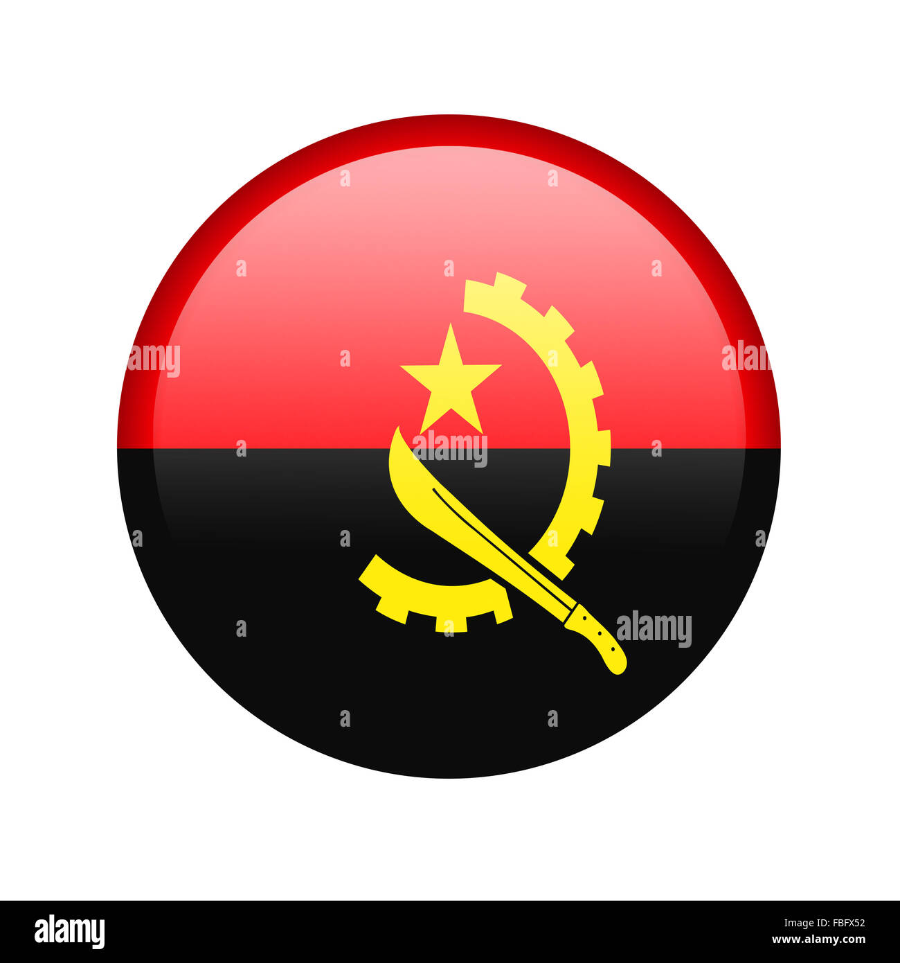 The Angolan flag Stock Photo - Alamy