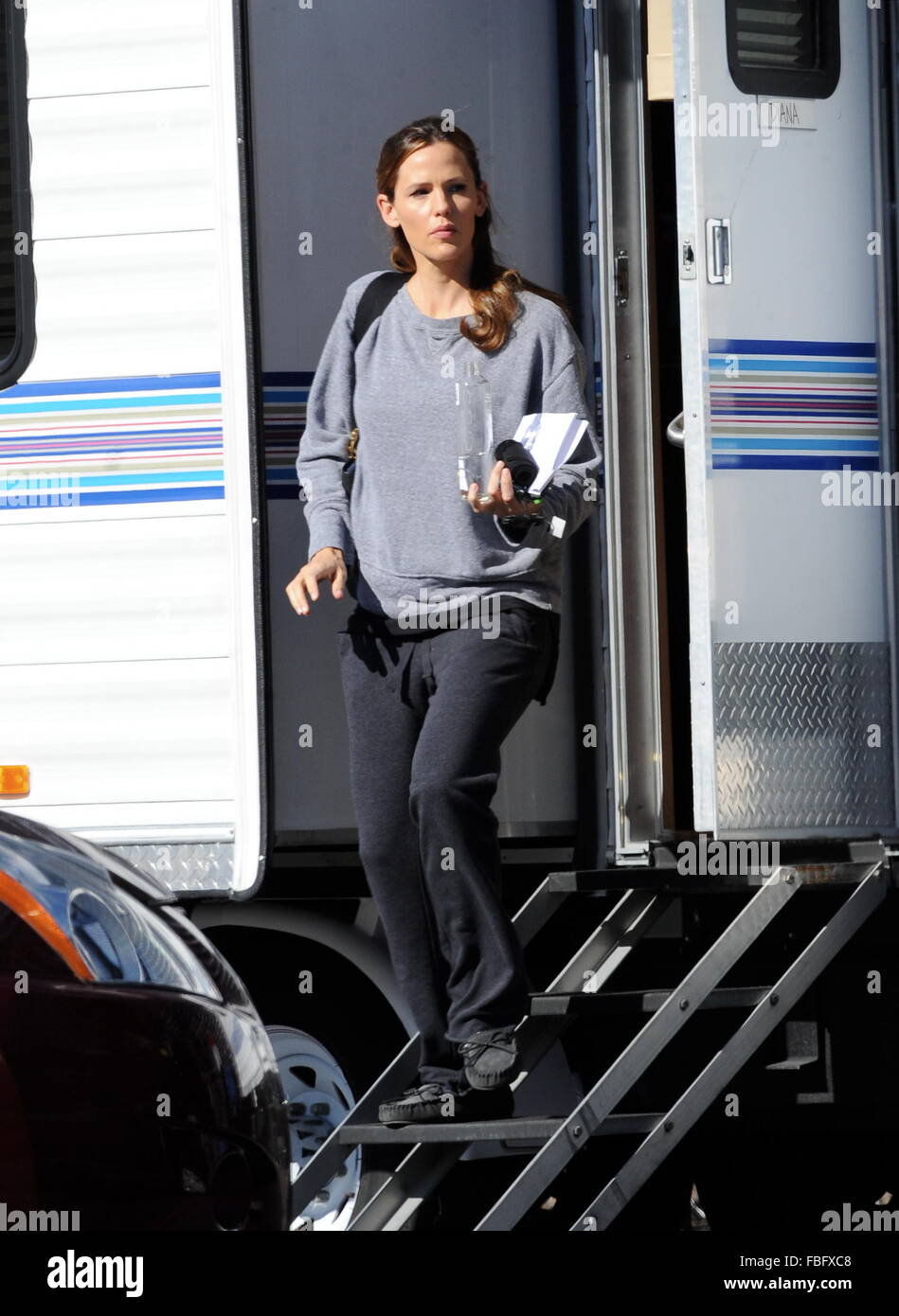 Bryan Cranston and Jennifer Garner seen on the set for their upcoming ...