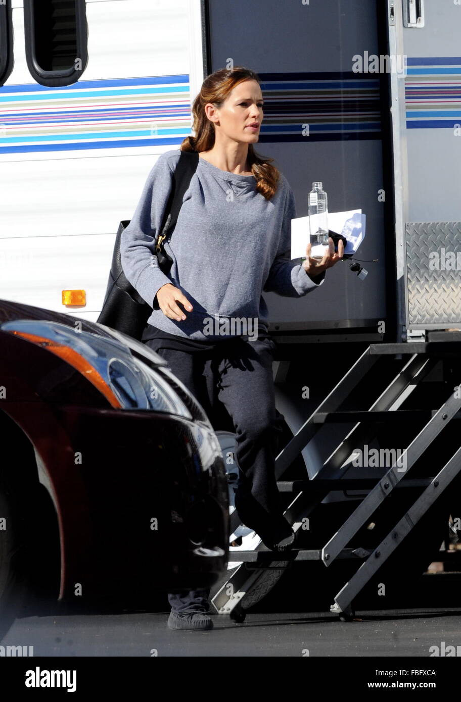 Bryan Cranston and Jennifer Garner seen on the set for their upcoming ...
