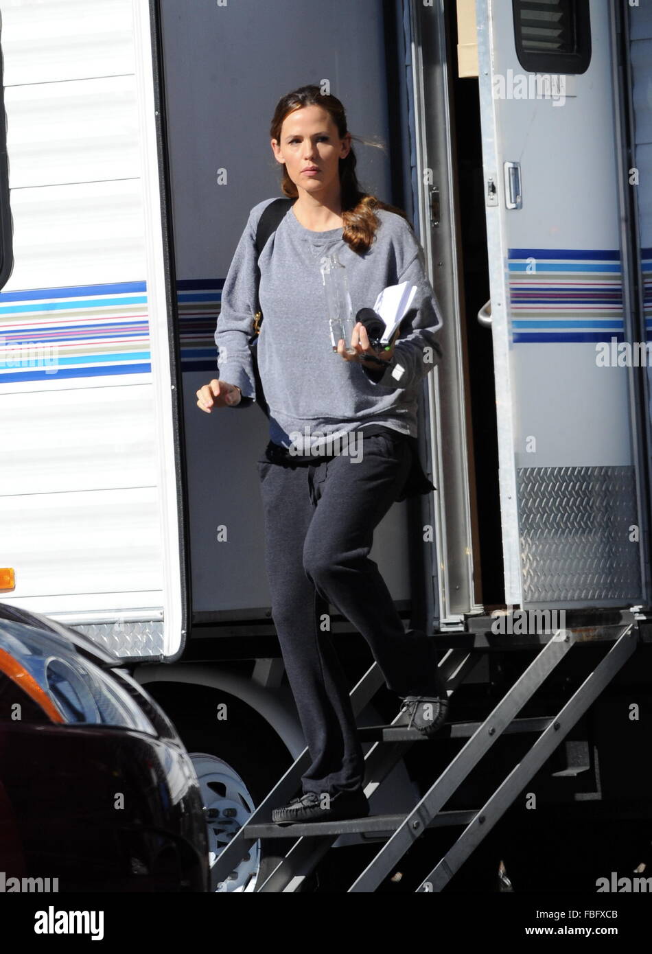 Bryan Cranston and Jennifer Garner seen on the set for their upcoming ...