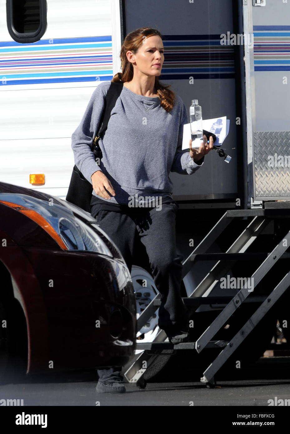 Bryan Cranston and Jennifer Garner seen on the set for their upcoming ...
