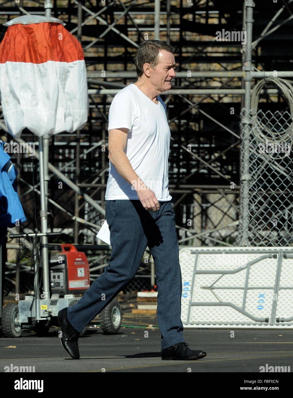 Bryan Cranston and Jennifer Garner seen on the set for their upcoming ...