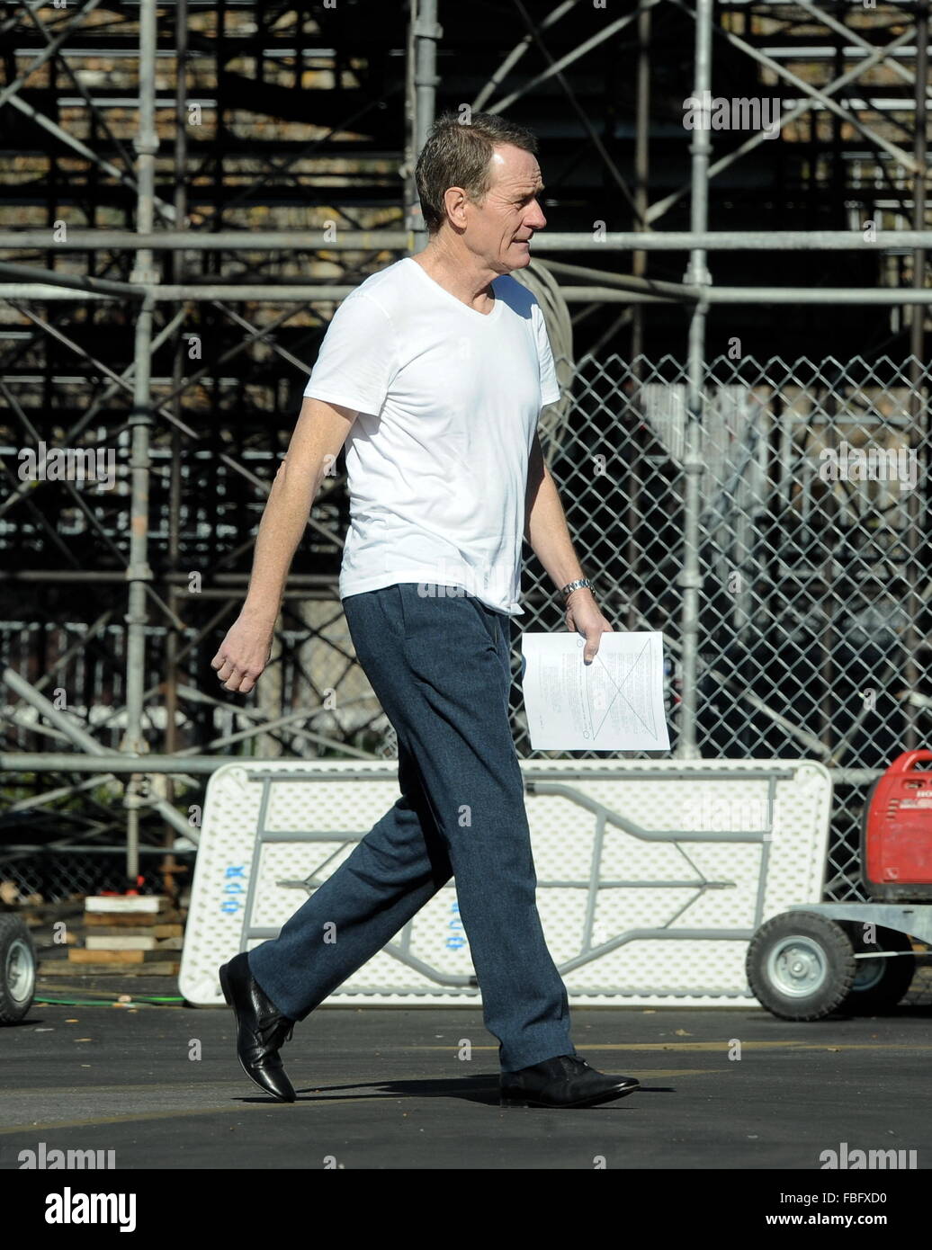 Bryan Cranston and Jennifer Garner seen on the set for their upcoming ...