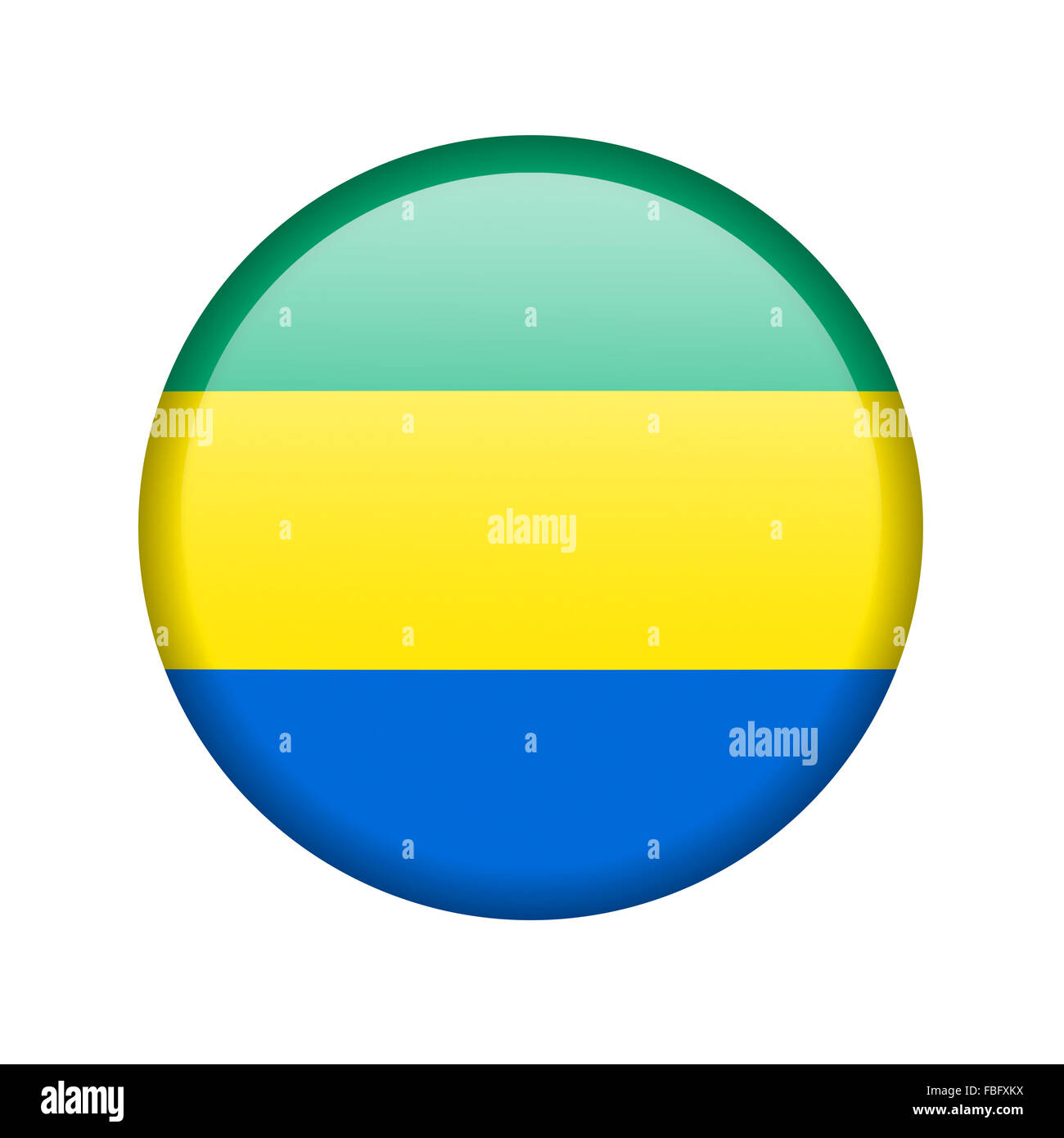 The Gabonese flag Stock Photo - Alamy