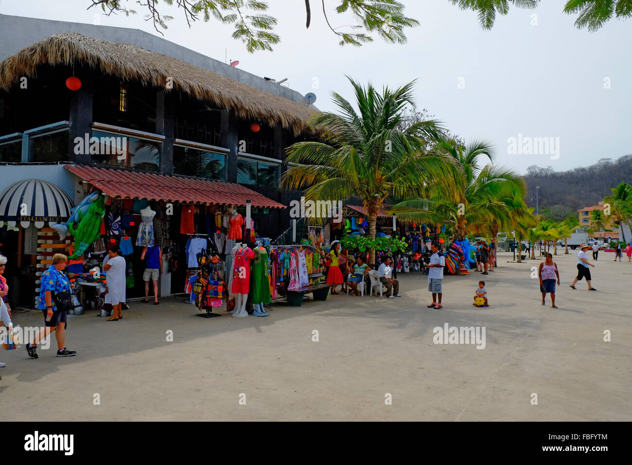 Shopping Huatulco Mexico Oaxaca Pacific Ocean Stock Photo - Alamy