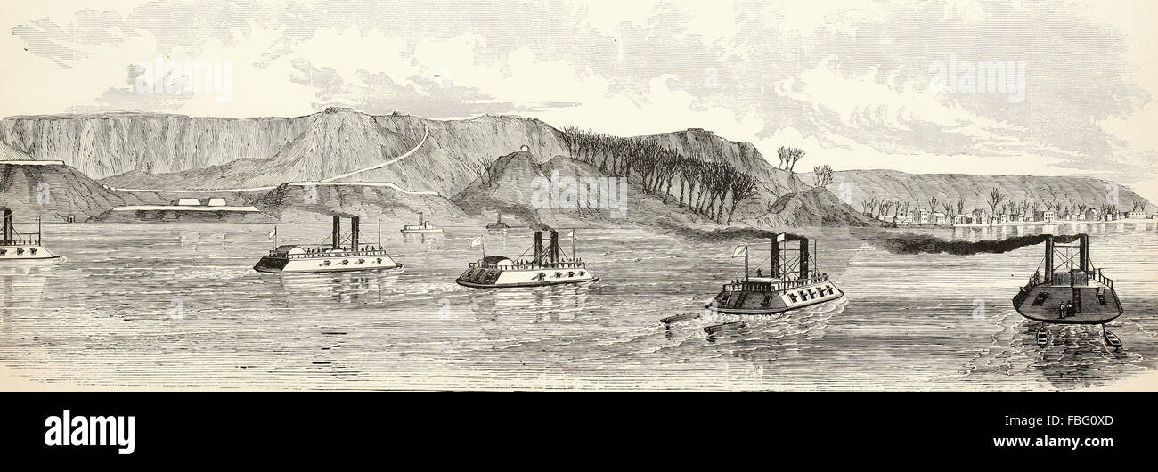 General View of Columbus, Kentucky, and its fortifications, looking ...