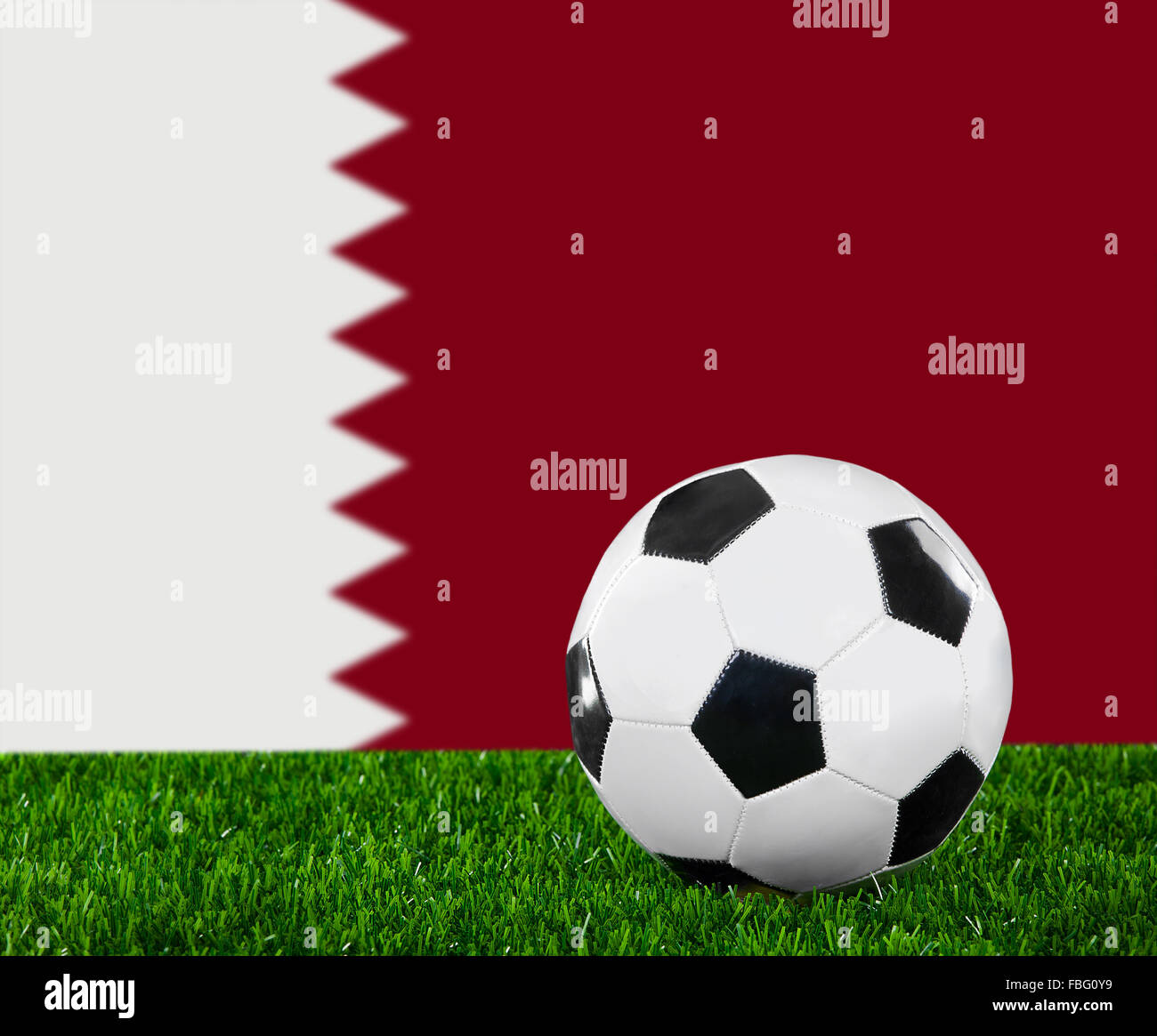 The Qatari flag Stock Photo - Alamy