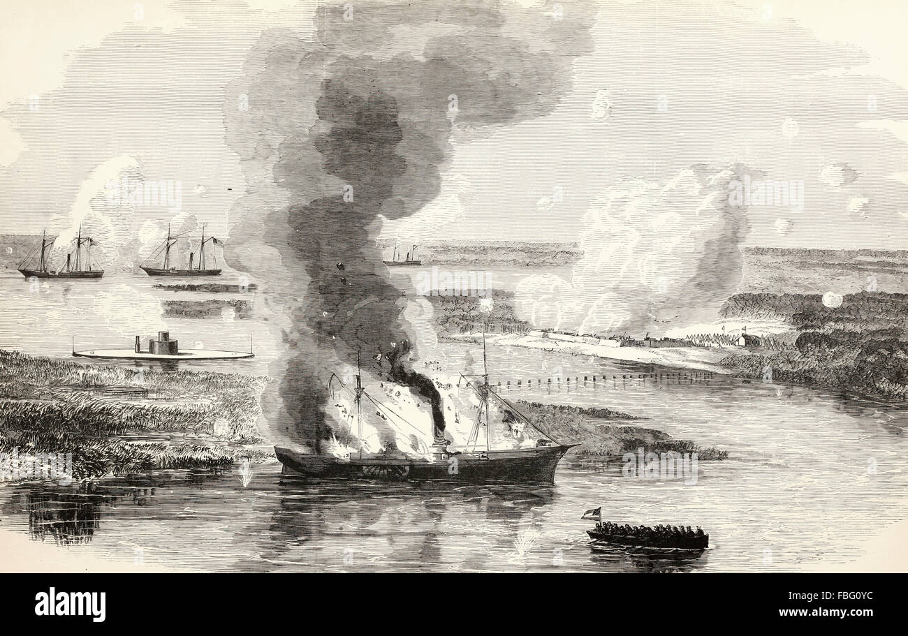 Destruction of the famous Confederate Privateer Nashville in the ...