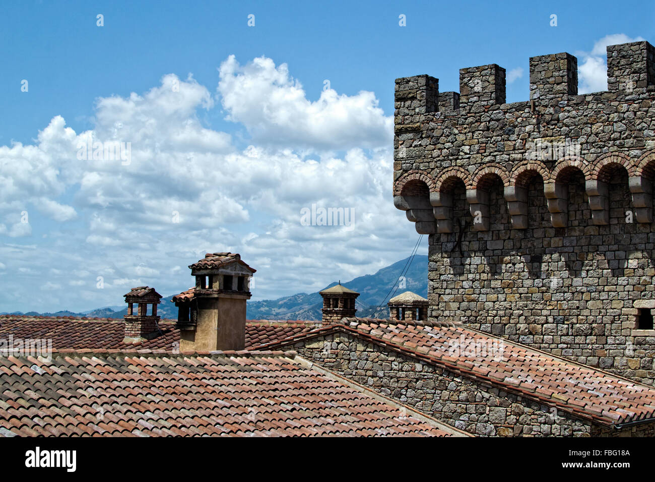 Castello di Amorosa is a castle and a winery located near Calistoga ...