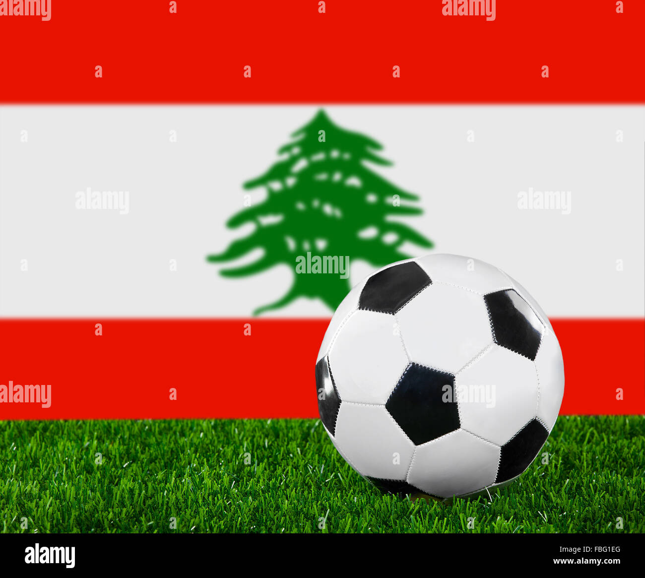 Soccer ball flag lebanon hi-res stock photography and images - Alamy