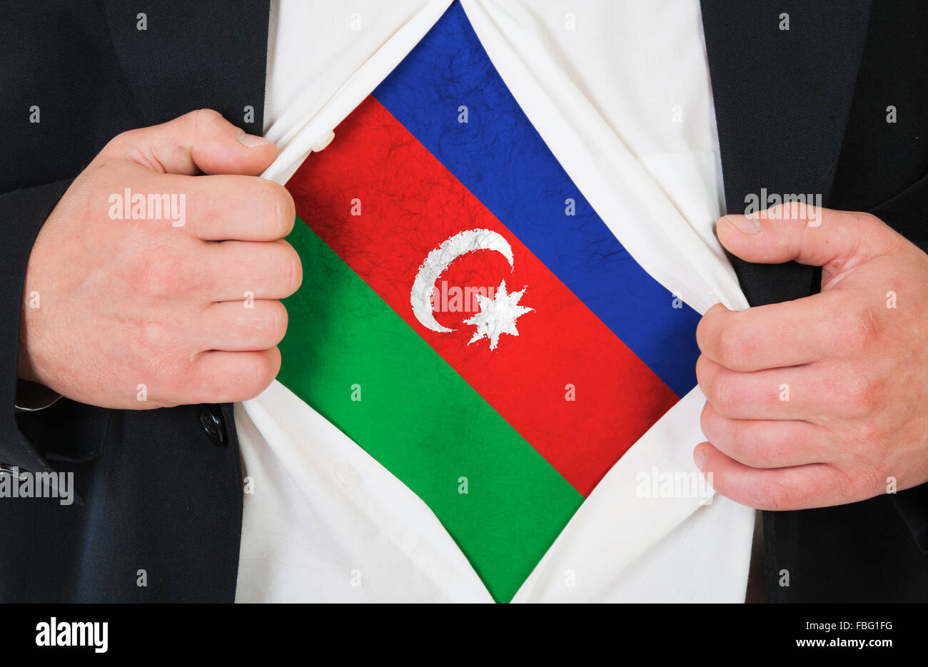 The Azerbaijani flag Stock Photo - Alamy