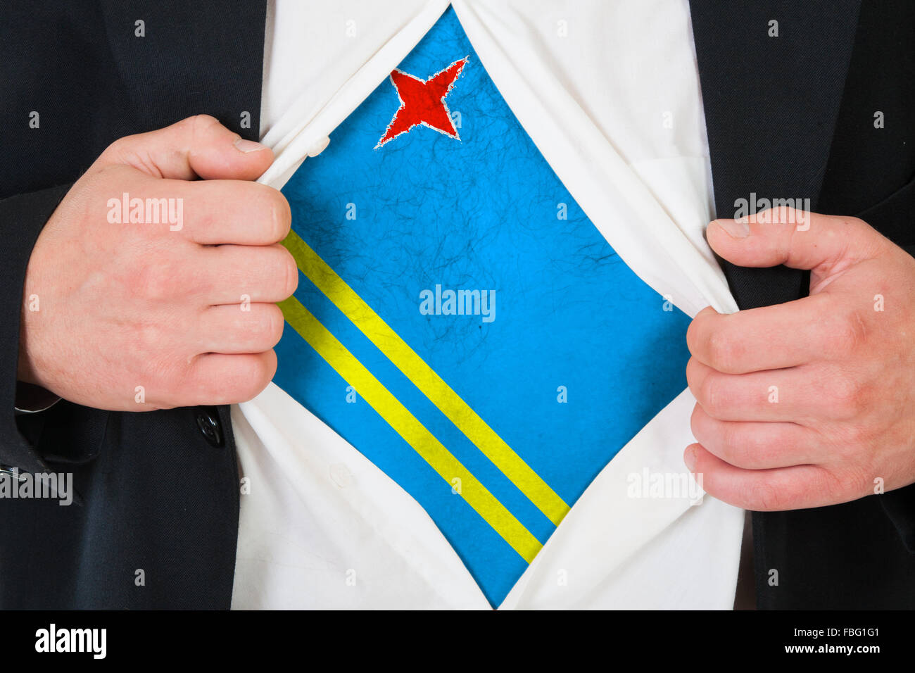 The Aruba Flag Stock Photo - Alamy