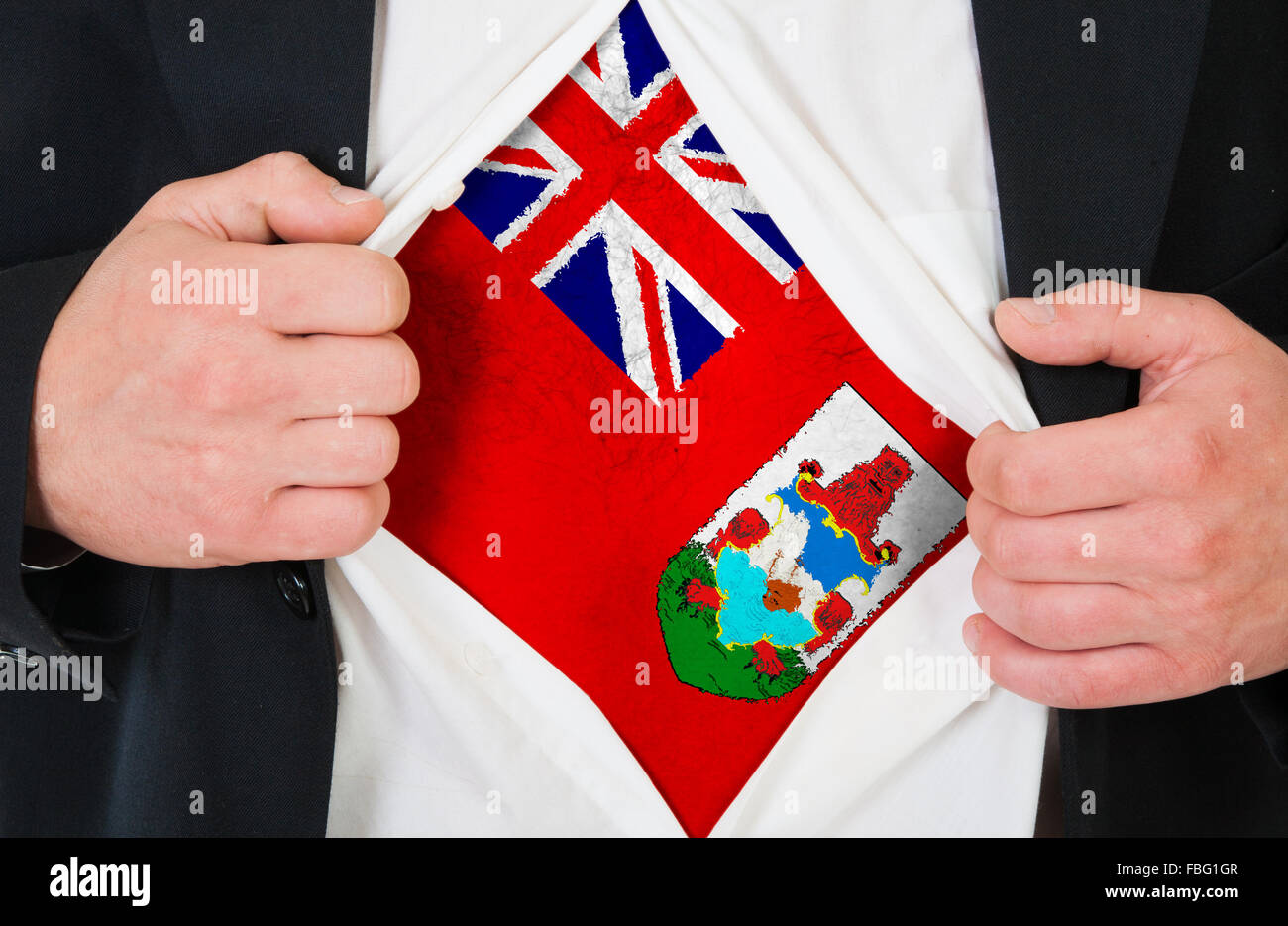 The Bermuda Islands flag Stock Photo - Alamy