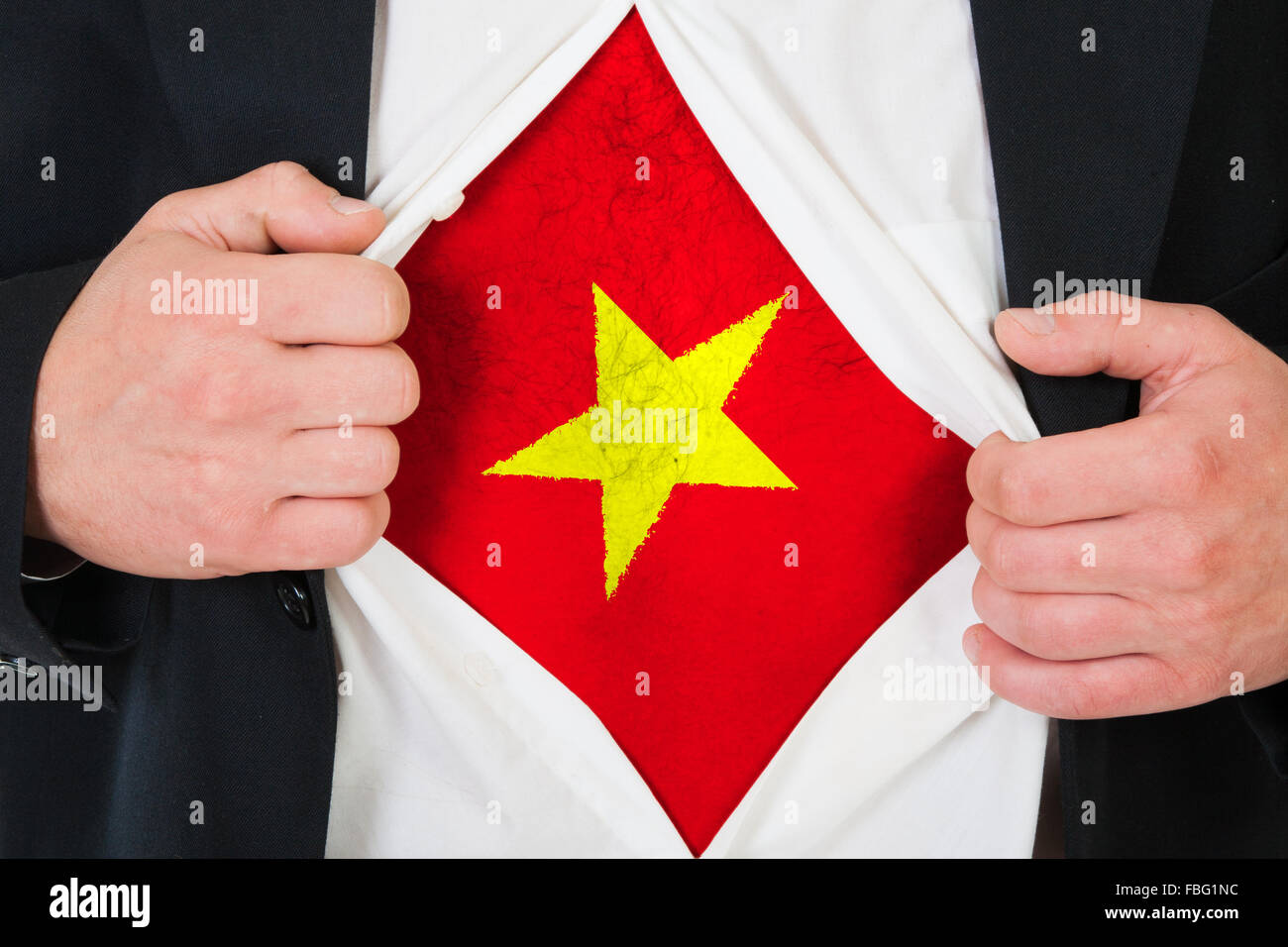 The Vietnamese flag Stock Photo - Alamy