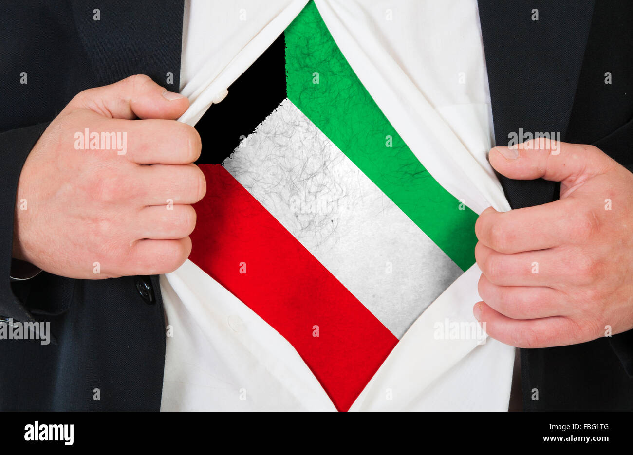 The Kuwaiti flag Stock Photo - Alamy