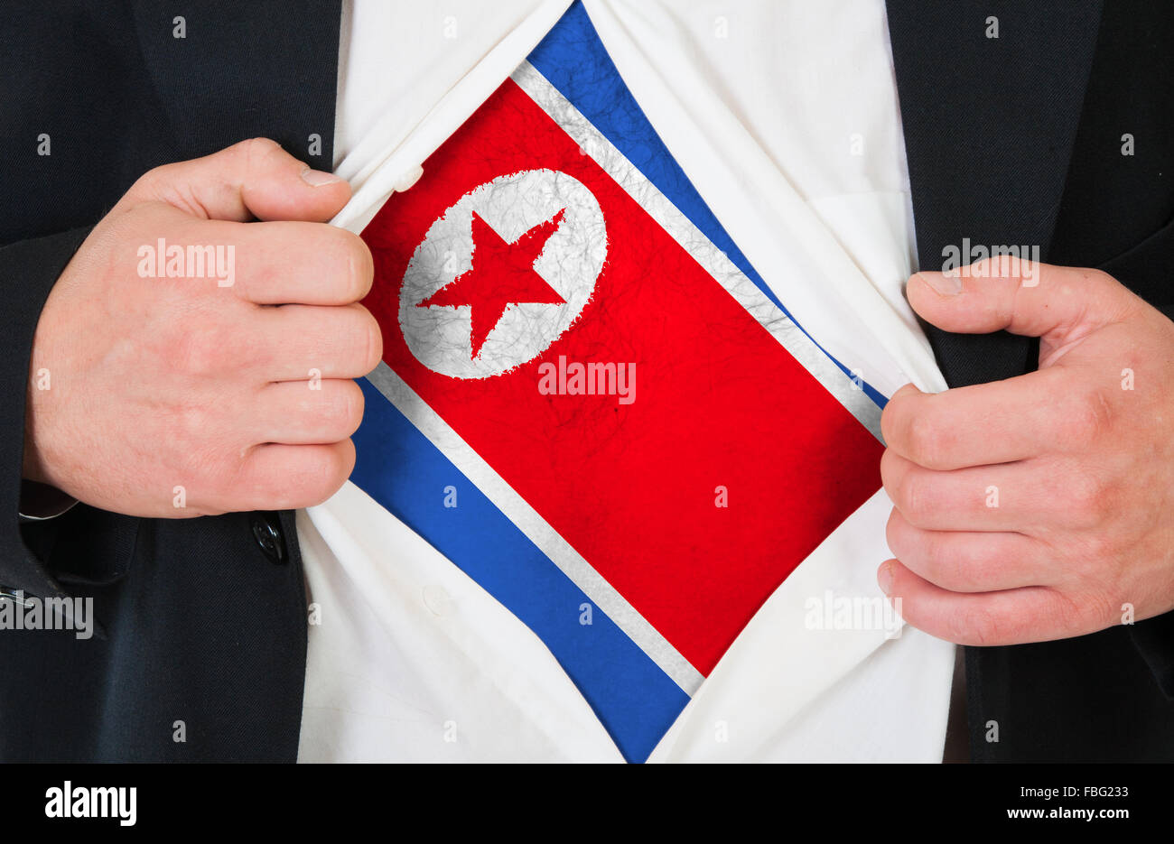 The North Korea flag Stock Photo - Alamy
