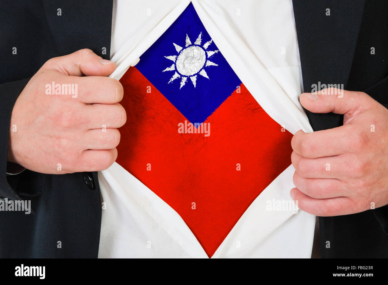 The Taiwan flag Stock Photo - Alamy