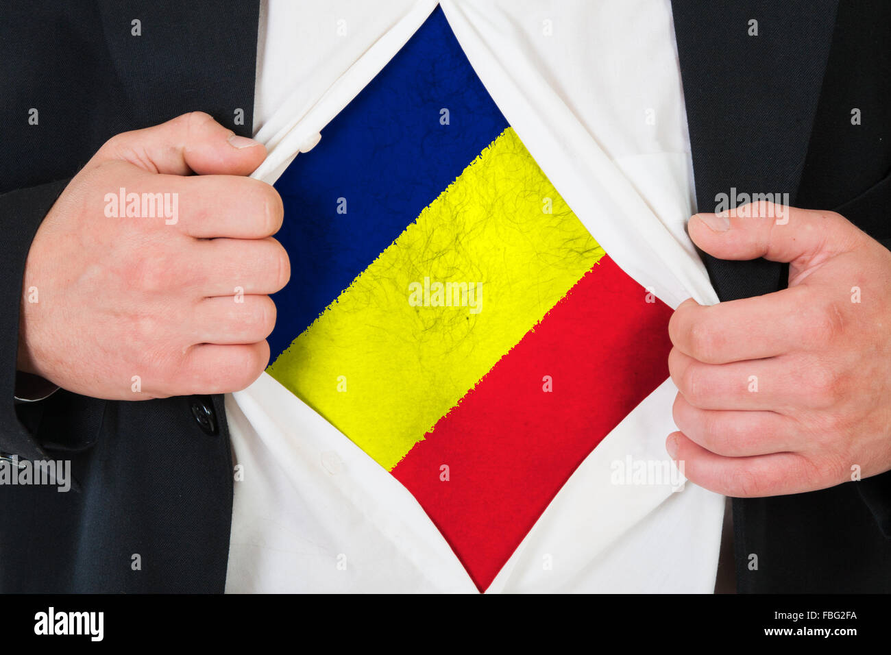 The Chad flag Stock Photo - Alamy