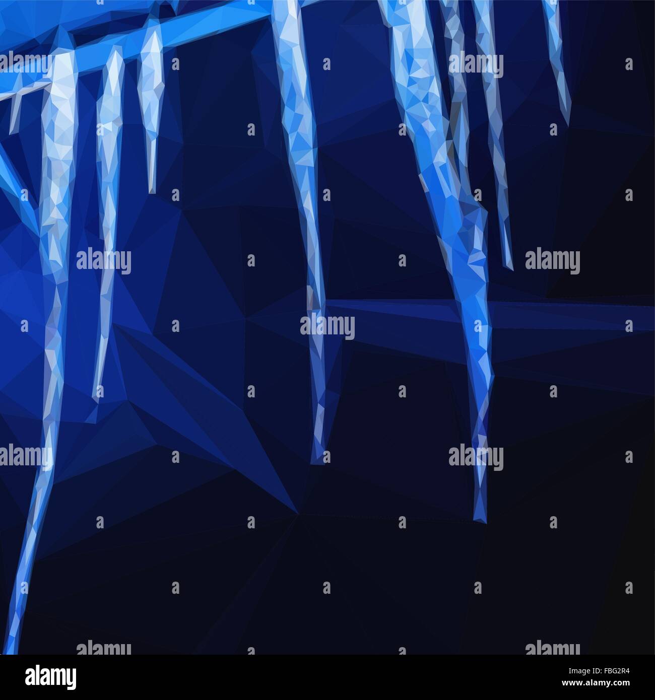 Low poly design triangular icicles winter polygon Stock Vector Image ...