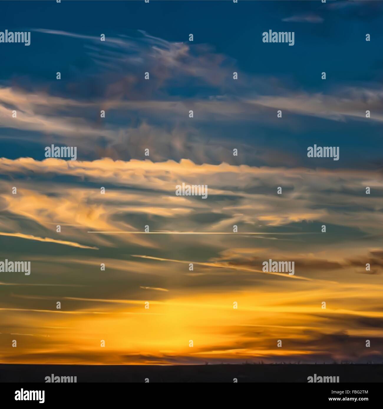 mesh vector sunset sun orange sky nature Stock Vector Image & Art - Alamy