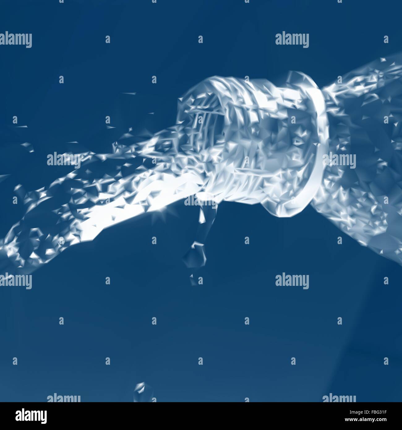 Plastic bottle of water splash vector illustration background mesh ...