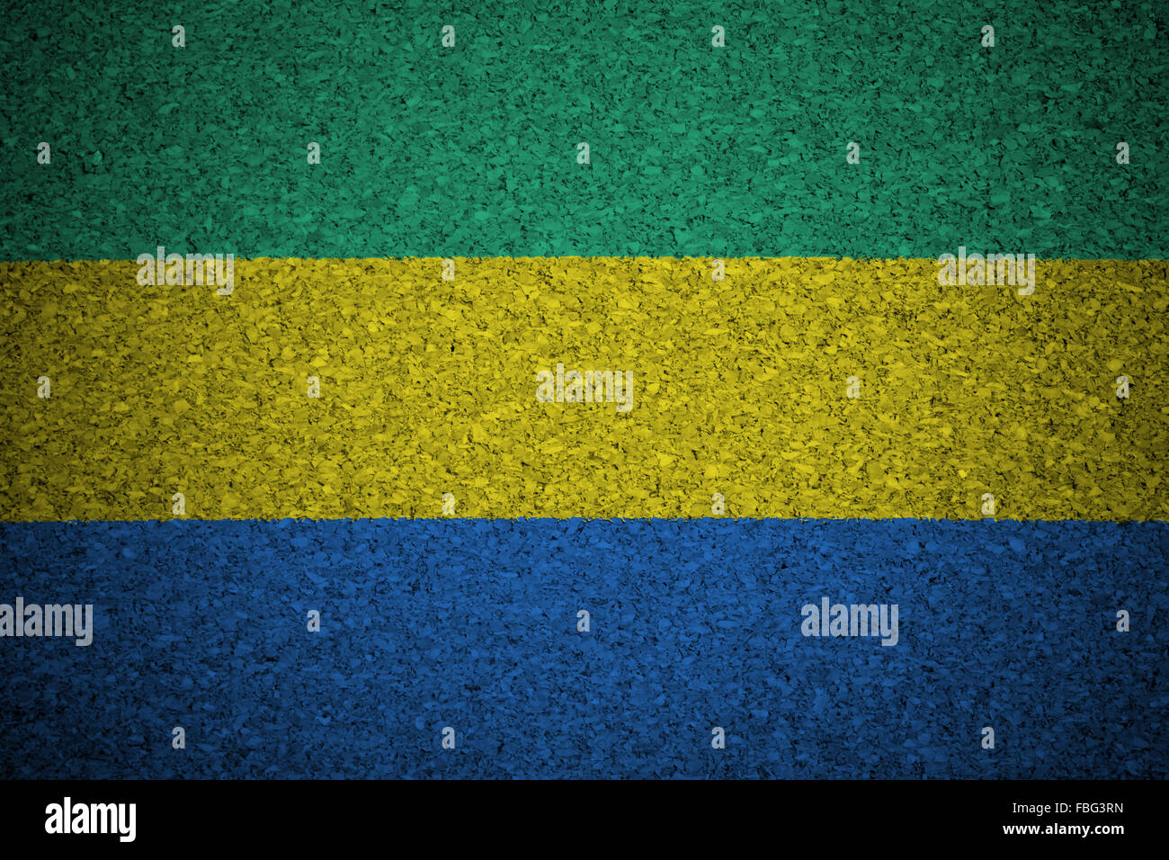 The Gabonese flag Stock Photo - Alamy