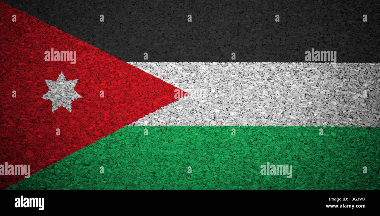 The Jordanian flag Stock Photo - Alamy