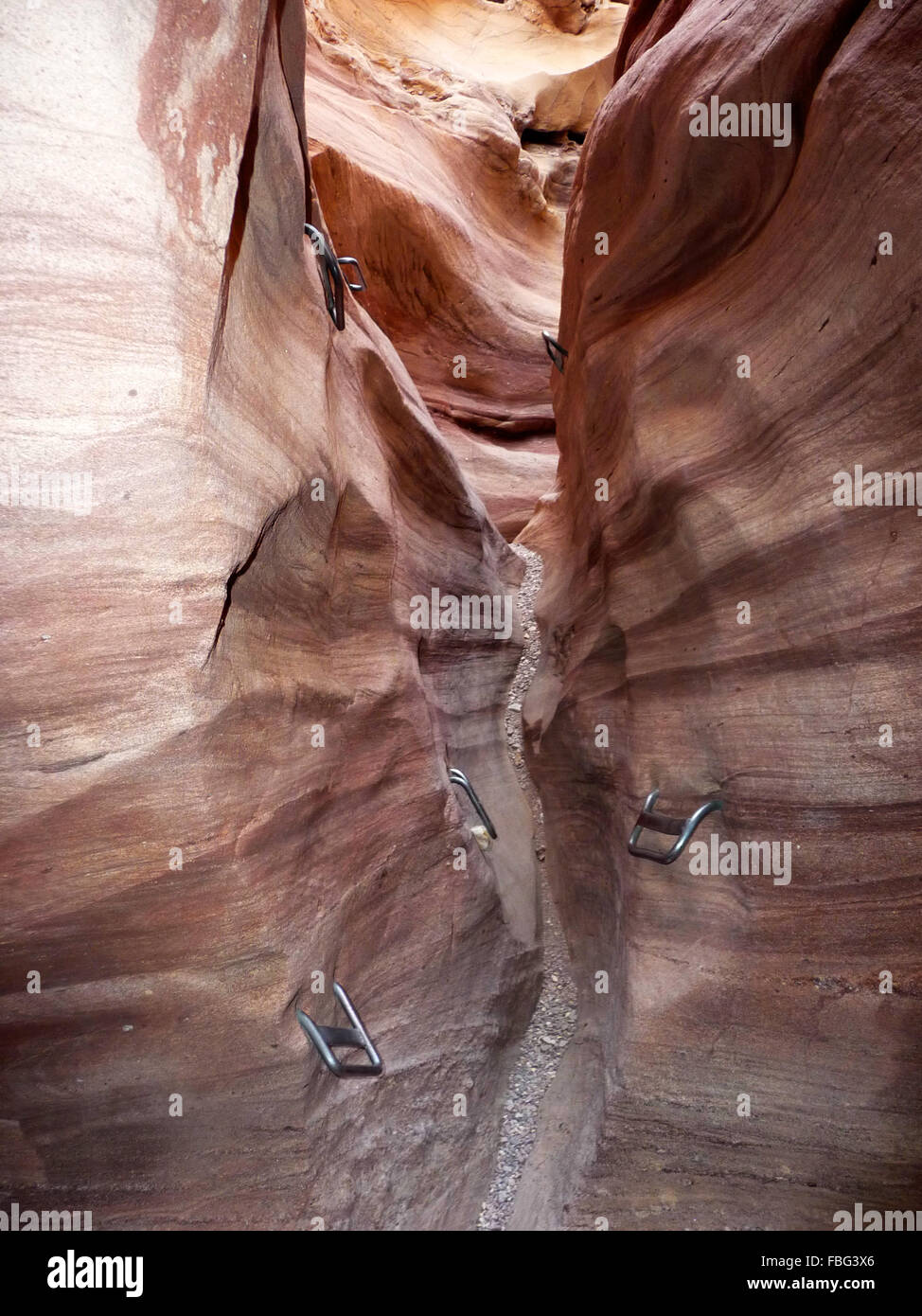 Beautiful colors and lighting in the narrows of the Red Canyon in the ...