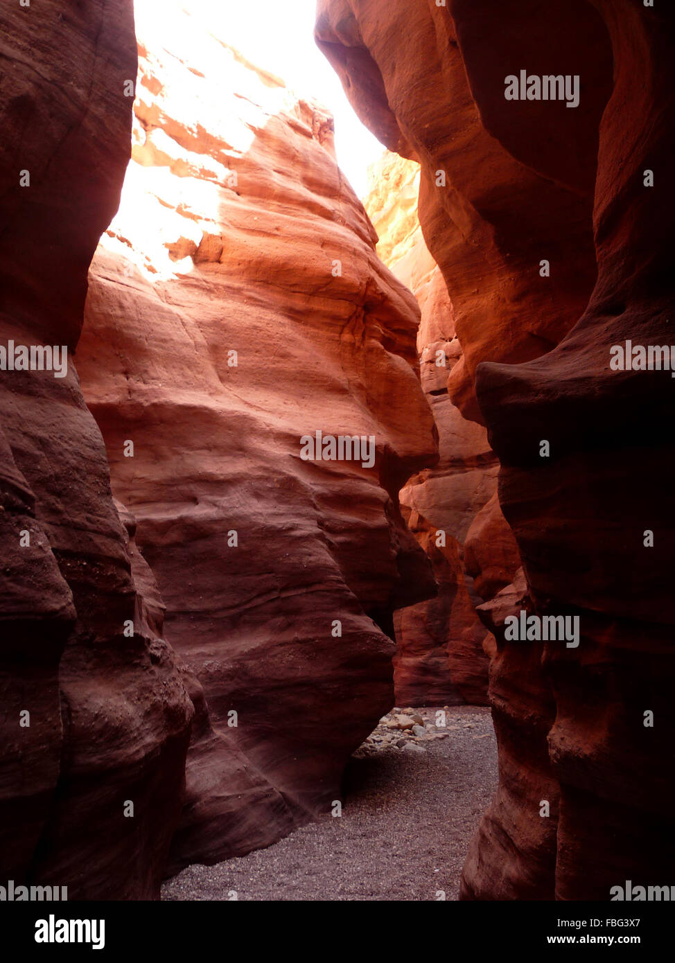 Beautiful colors and lighting in the narrows of the Red Canyon in the ...