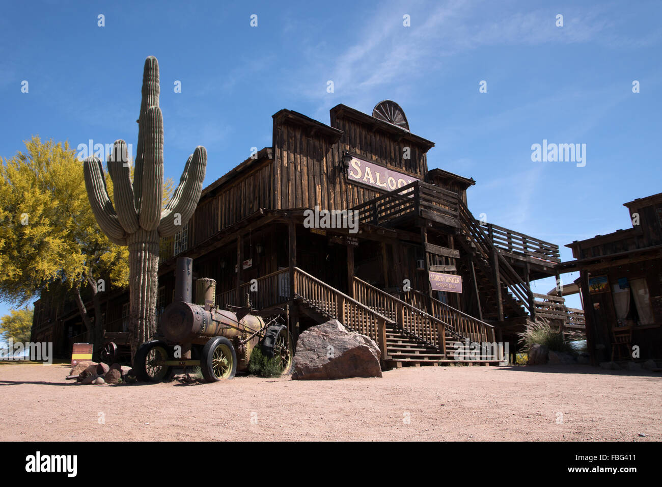 Ghosttown in Arizona, USA, which is a completely abandoned or semi ...