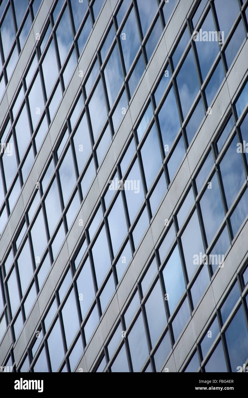 Geometric pattern of windows on glass facade Stock Photo - Alamy