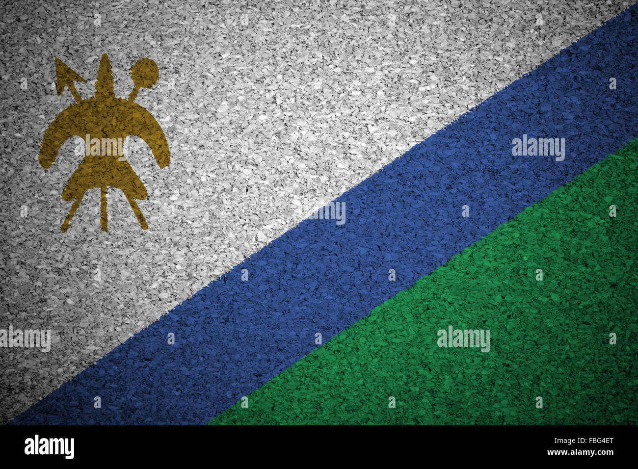 The Lesotho flag Stock Photo - Alamy