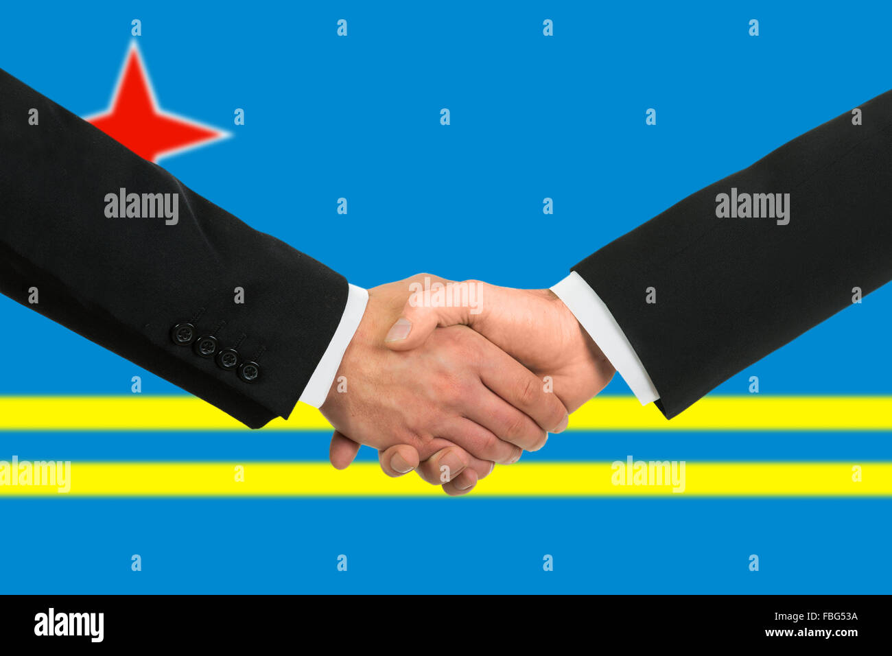 The Aruba Flag Stock Photo - Alamy