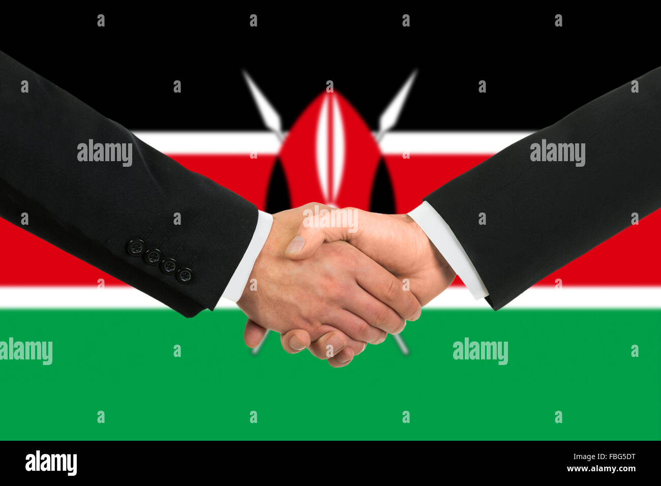 The Kenyan flag Stock Photo - Alamy